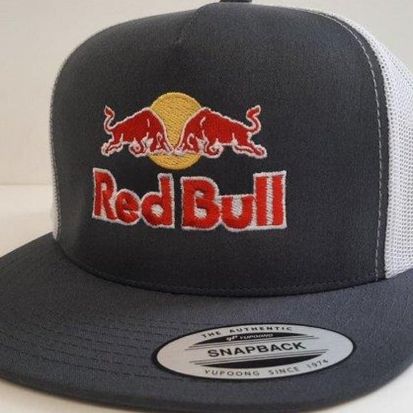 Accessories | Retro Red Bull Embroidered Flat Bill Mesh Snapback ...